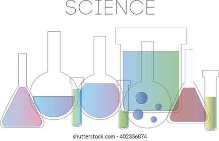 Science Lab Line Art Vector Illustration Stock Vector (Royalty Free ...
