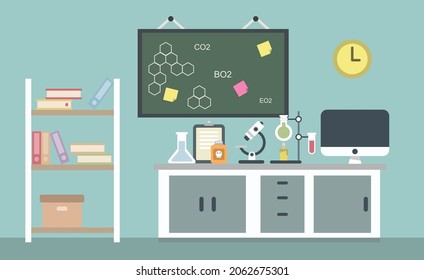 Science Laboratory Illustration Science Experiments Stock Vector ...