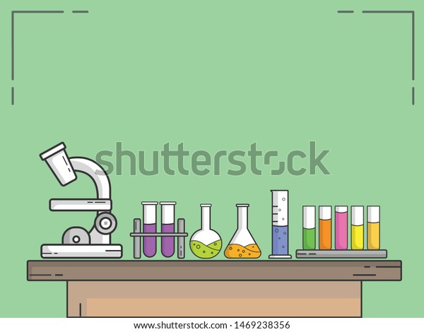 Science Laboratory Room Backgroundvector Illustration Stock Vector ...