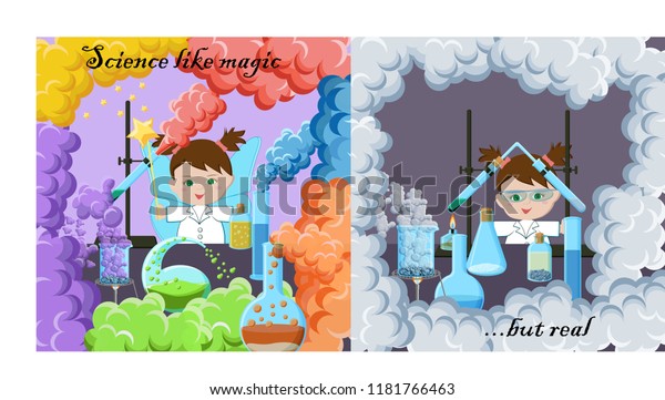 Science Like Magic Real Poster Concept Stock Vector (Royalty Free ...