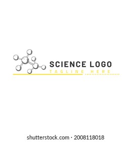 Science Logo Design Concept Black Color Stock Vector (Royalty Free ...