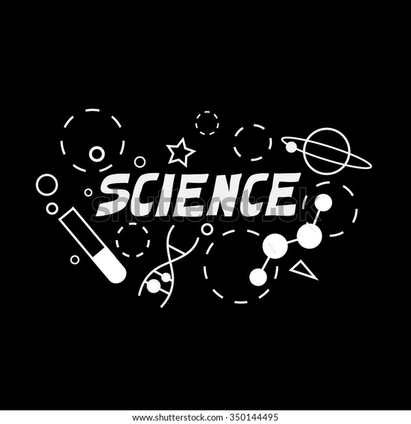 Science Logo Icon Black White Vector Stock Vector (Royalty Free ...