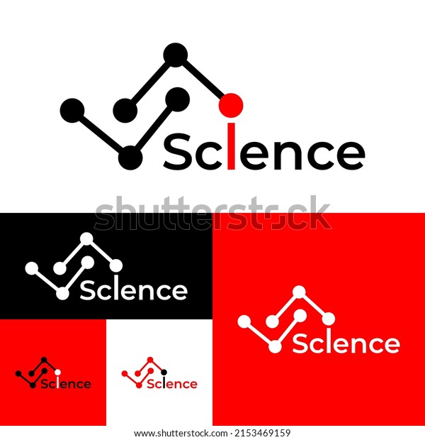 Science Logo Vector Illustrationblackred White Color Stock Vector ...