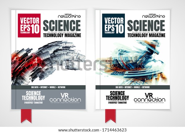 Science Magazine Cover 3d Rendering Technology Stock Vector (Royalty ...