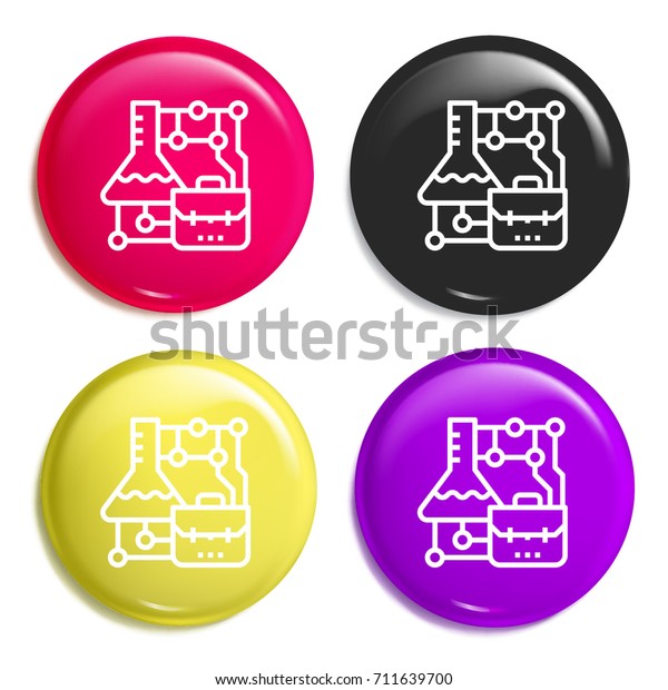 Science Multi Color Glossy Badge Icon Stock Vector (Royalty Free ...