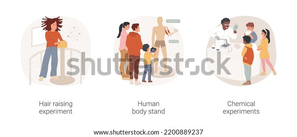 Science Museum Visit Isolated Cartoon Vector Stock Vector (Royalty Free ...