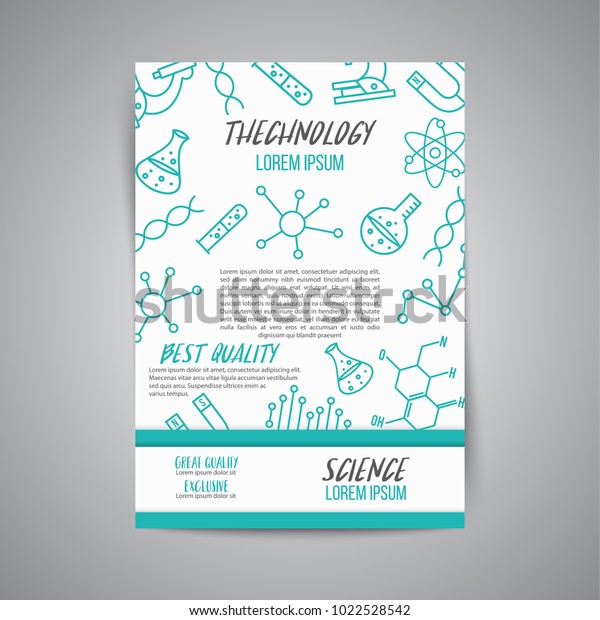 Science Poster On White Background Research Stock Vector (Royalty Free ...