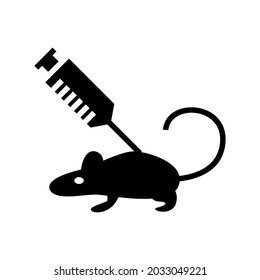 Science Rat Injection Icon Logo Isolated Stock Vector (Royalty Free ...