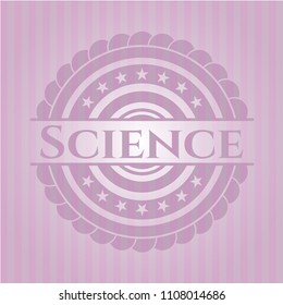 Science Realistic Pink Emblem Stock Vector (Royalty Free) 1108014686 ...