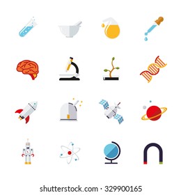 Science Research Icons Vector Set Collection Stock Vector (Royalty Free ...
