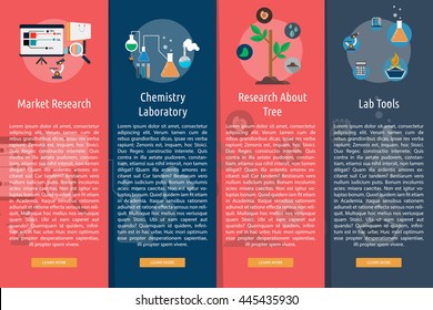 Science Research Vertical Banner Concept Stock Vector (Royalty Free ...