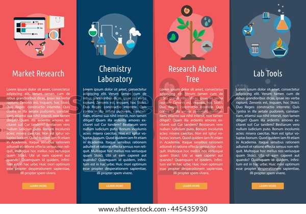 Science Research Vertical Banner Concept Stock Vector (Royalty Free ...