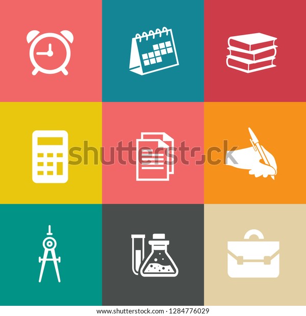 Science School Vector School Education Icons Stock Vector (Royalty Free ...