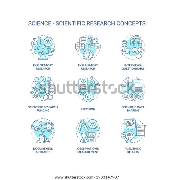 Science Scientific Researching Concept Icons Set Stock Vector (Royalty ...