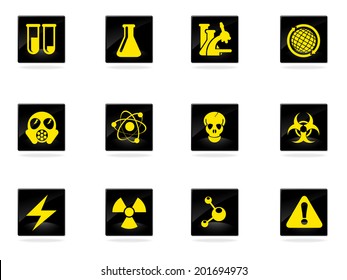 Warning Label Danger Signs Vector Stock Vector (Royalty Free) 1681544455
