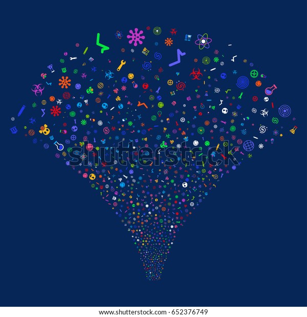 Science Symbols Salute Stream Vector Illustration Stock Vector (Royalty ...
