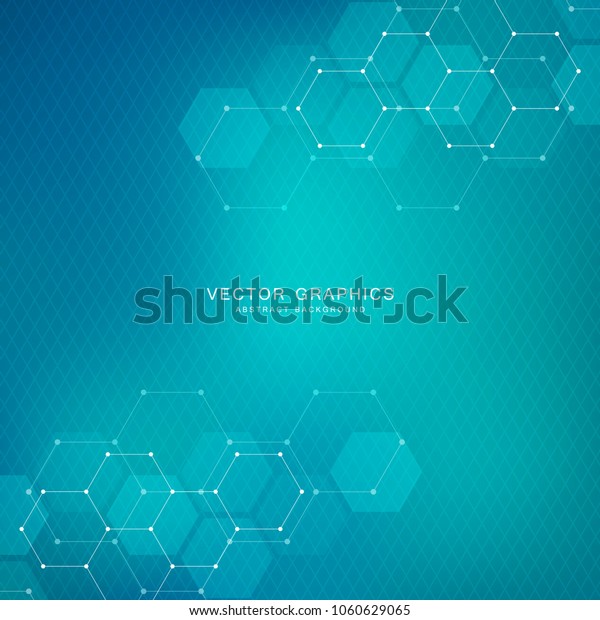Science Technology Background Hexagons Molecular Structure Stock Vector ...