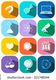 Science Technology Symbols On Buttons Illustration Stock Vector ...
