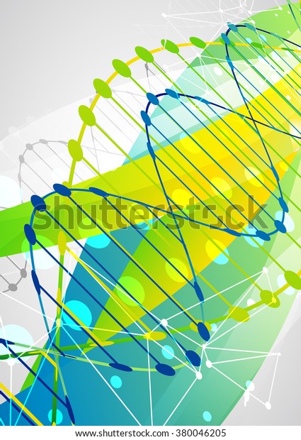 Science Template Colorful Wave Wallpaper Banner Stock Vector (Royalty ...
