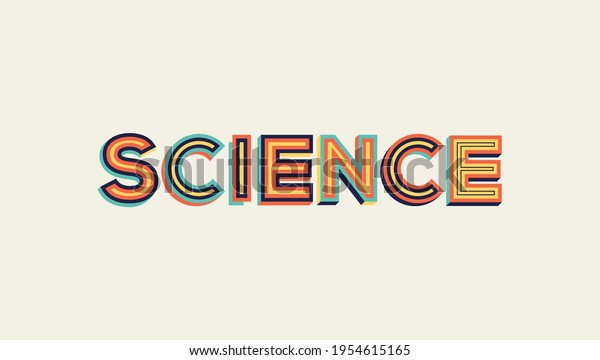 Science Word Modern Typography Design Website Stock Vector (Royalty ...