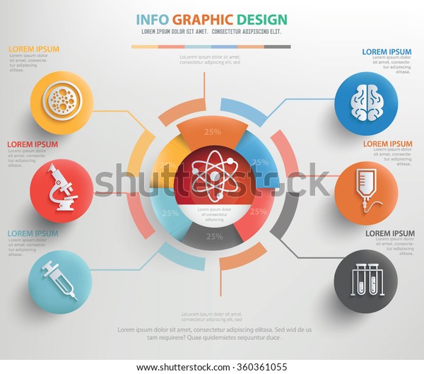 Sciencemedical Info Graphic Designvector Stock Vector (Royalty Free ...