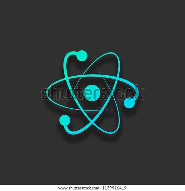 Vector de stock (libre de regalías) sobre símbolo científico de átomo ...