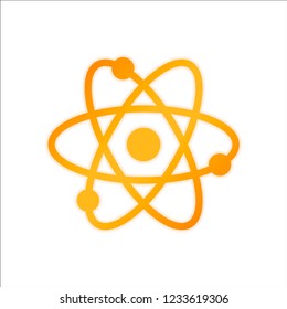 Scientific Atom Symbol Simple Icon Orange Stock Vector (Royalty Free ...