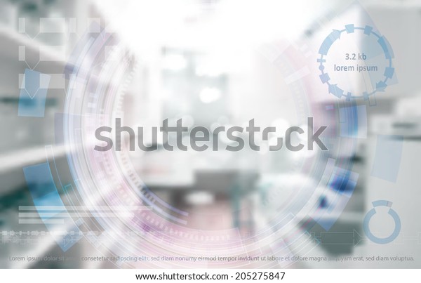 Scientific Background Modern Laboratory Interior Out Stock Vector ...