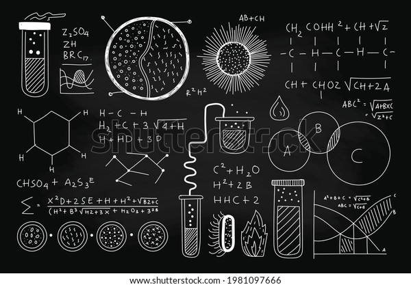 Scientific Chemistry Formulas Vector Illustration Stock Vector (Royalty ...
