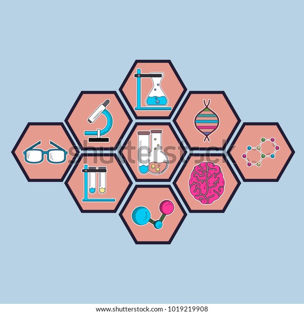 Scientific Illustration Hand Drawn Style Stock Vector (Royalty Free ...