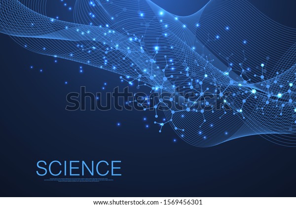 Scientific Molecule Background Medicine Science Technology Stock Vector ...
