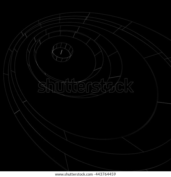 Scientific Perspective Lattice Dark Background Abstract Stock Vector ...
