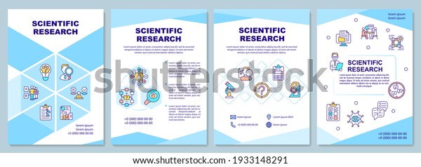Scientific Research Brochure Template Search New Stock Vector (Royalty ...