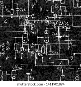 Scientific Seamless Texture Handwritten Formulas Electronic Stock ...
