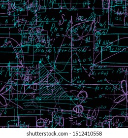 Scientific Seamless Background Handwritten Mathematical Physical Stock ...