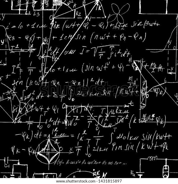 Scientific Seamless Texture Handwritten Formulas Electronic Stock ...