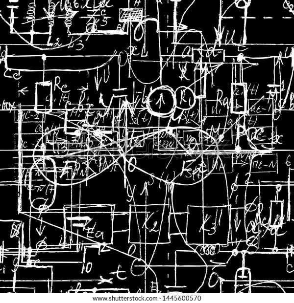 Scientific Seamless Texture Handwritten Formulas Electronic Stock ...