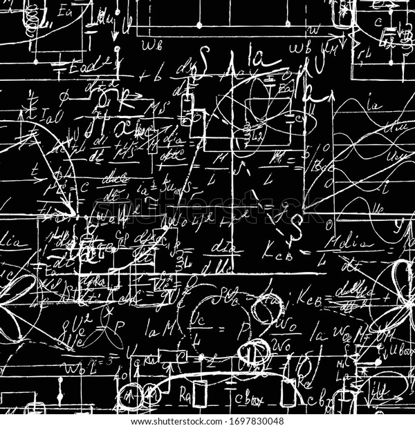 Scientific Seamless Texture Handwritten Formulas Electronic Stock ...