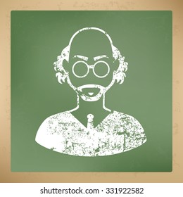 Scientist Design On Old Paper Backgroundvector Stock Vector (Royalty ...