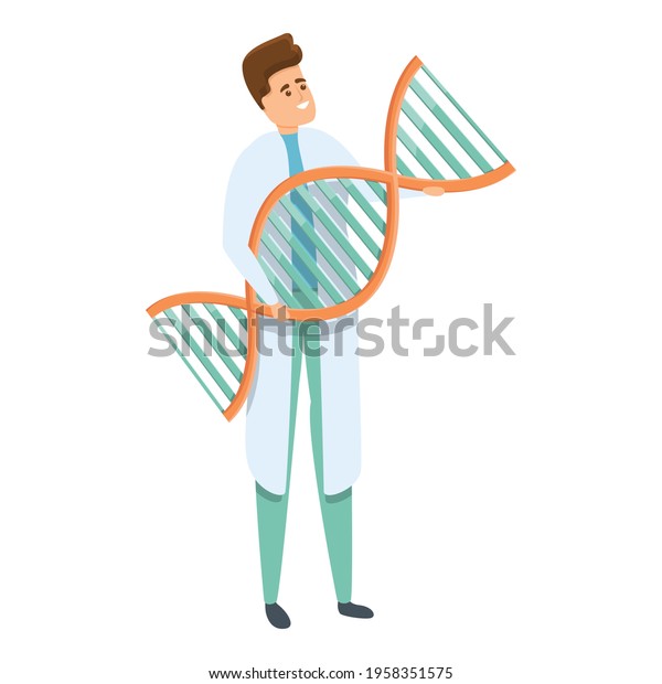 Scientist Extract Dna Icon Cartoon Scientist Stock Vector (Royalty Free ...
