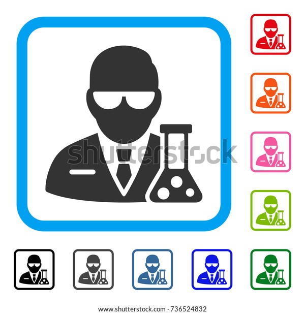 Scientist Icon Flat Gray Pictogram Symbol Stock Vector (Royalty Free ...