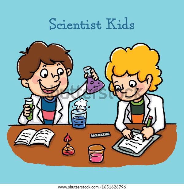 Scientist Kids Vector Clip Art Illustration Stock Vector (Royalty Free ...