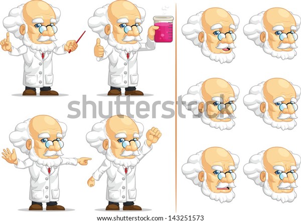 Scientist Professor Customizable Mascot 11 Stock Vector (Royalty Free ...
