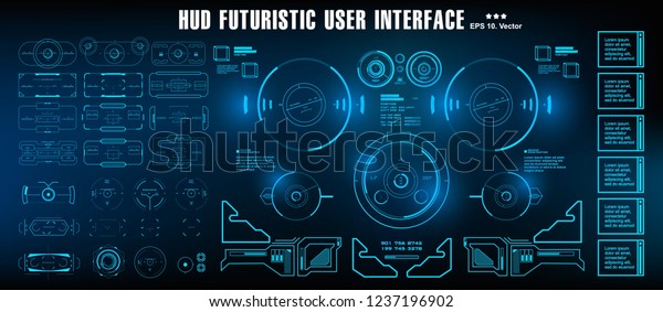 Sci-fi futuristic hud dashboard display virtual reality technology ...