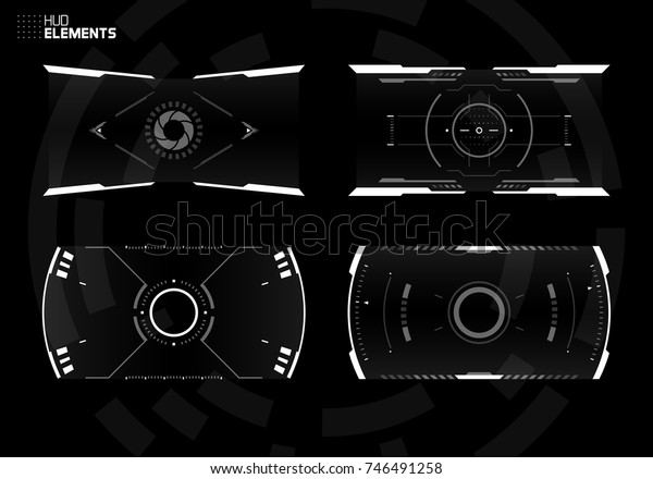 Scifi Screen Design Template Futuristic Technology Stock Vector ...