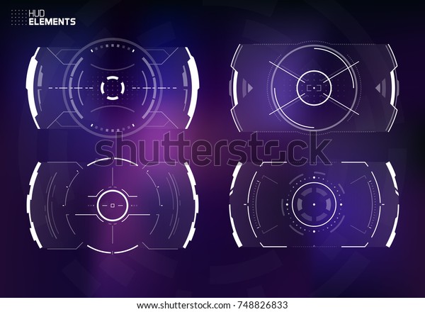 Scifi Screen Design Template Futuristic Technology Stock Vector ...