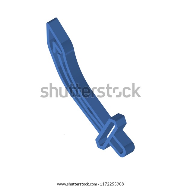 Scimitar Isometric Left Top View 3d Stock Vector (Royalty Free ...