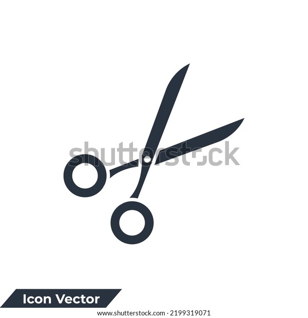Scissor Icon Logo Vector Illustration Scissor Stock Vector (Royalty ...