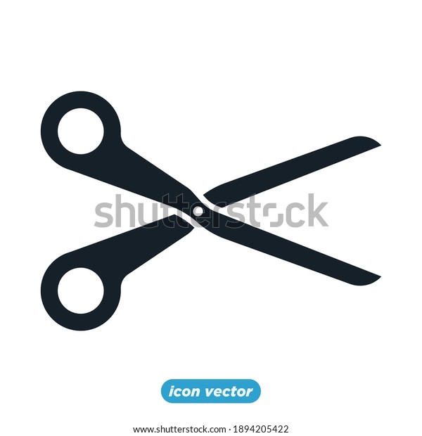 Scissor Icon Template Color Editable Scissor Stock Vector (Royalty Free ...