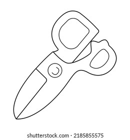 Scissor Outline Vector On White Background Stock Vector (Royalty Free ...